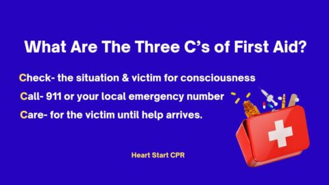 Three C's of First Aid Protocol - Check, Call, and Care
