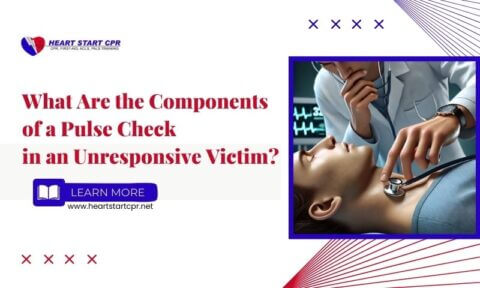 What Are the Components of a Pulse Check in an Unresponsive Victim?
